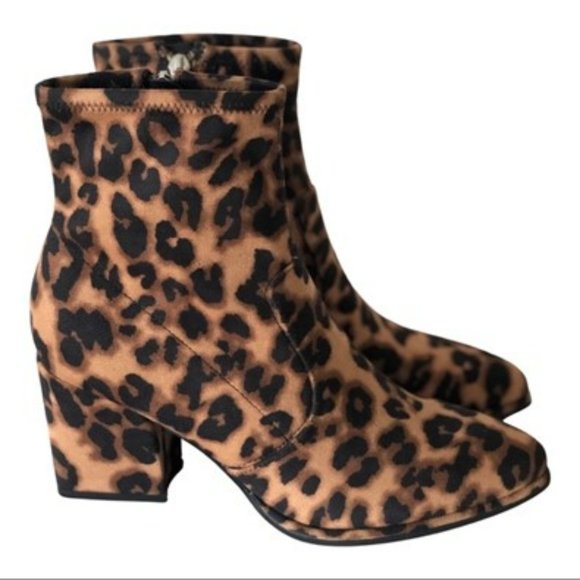 Mark Fisher | Shoes | Mark Fisher Leave Heeled Leopard Bootie | Poshmark
